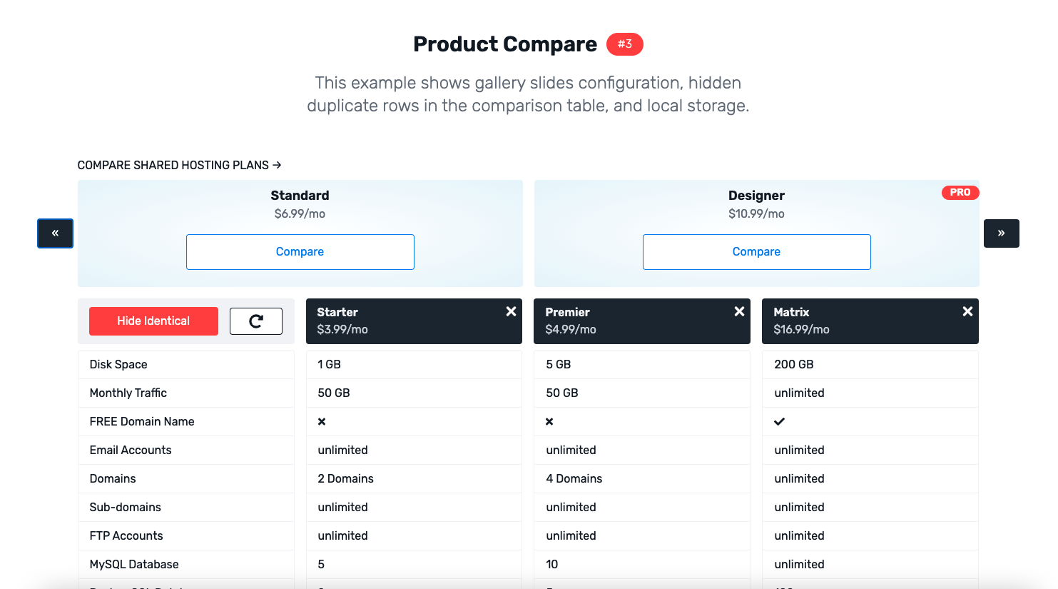 Product Compare Library by js-ocean | CodeCanyon