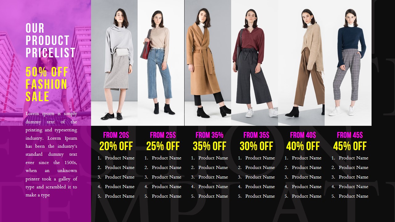 Fashion & Clothing Presentation Template Vol. 03, Presentation Templates