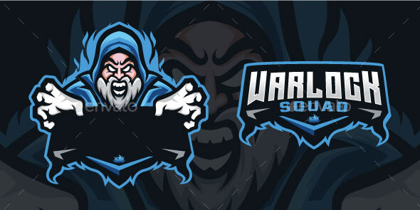 Warlock Esport Logo, Logo Templates | GraphicRiver