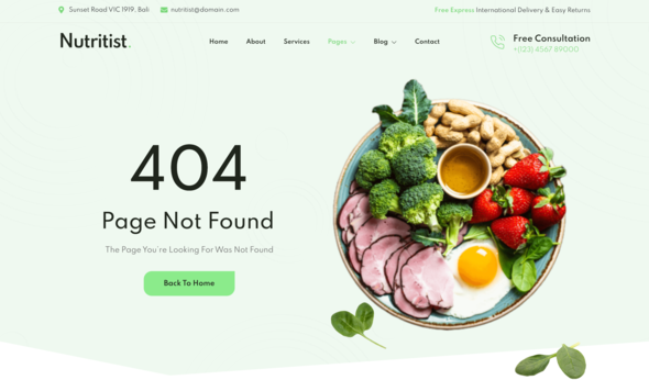 Nutritist – Healthy Food & Nutrition Coach Elementor Template Kit by ...