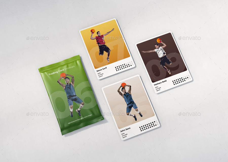 Trading Cards Mockup, Graphics | GraphicRiver