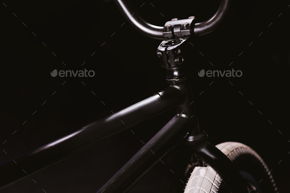 close-up view of bmx bicycle frame isolated on black Stock Photo by ...