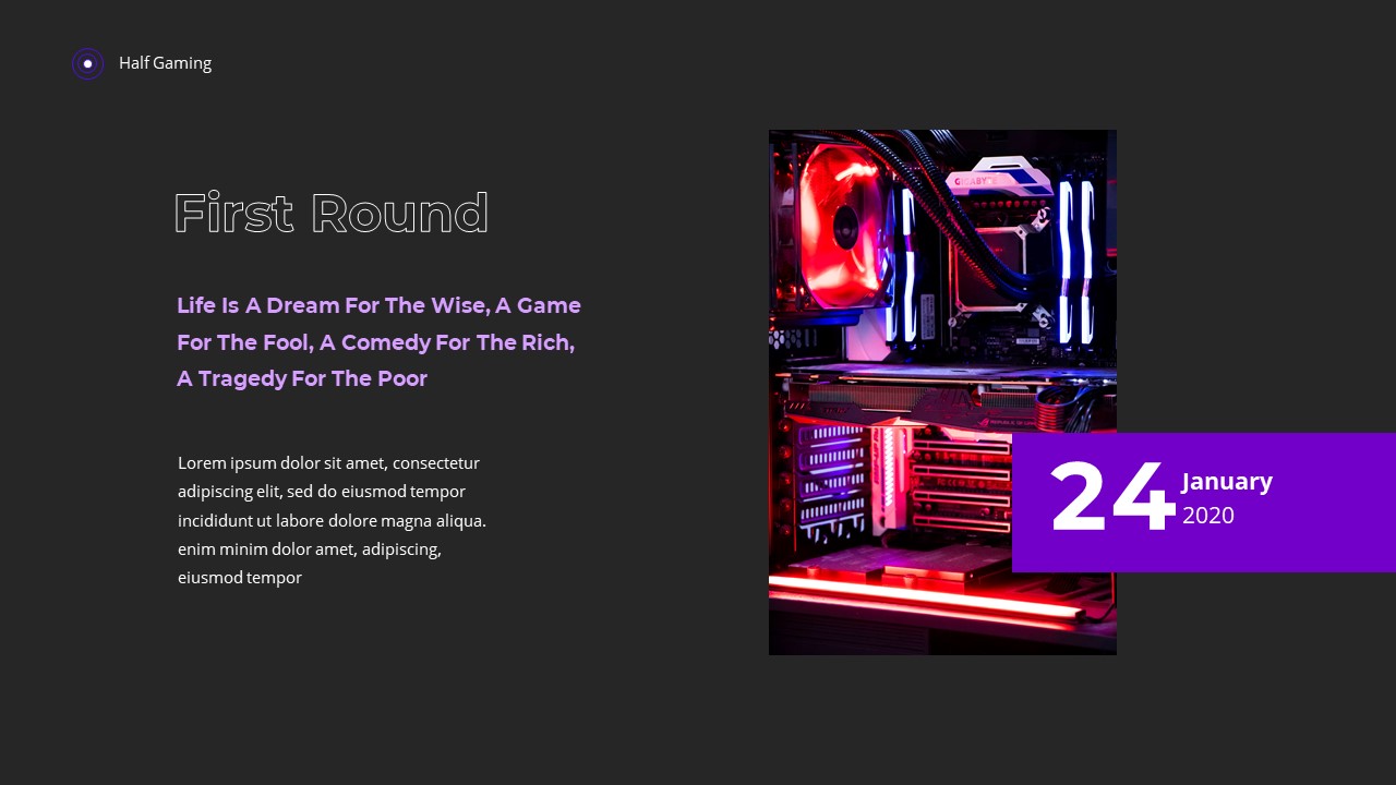 Gaming Half Powerpoint Template, Presentation Templates | GraphicRiver