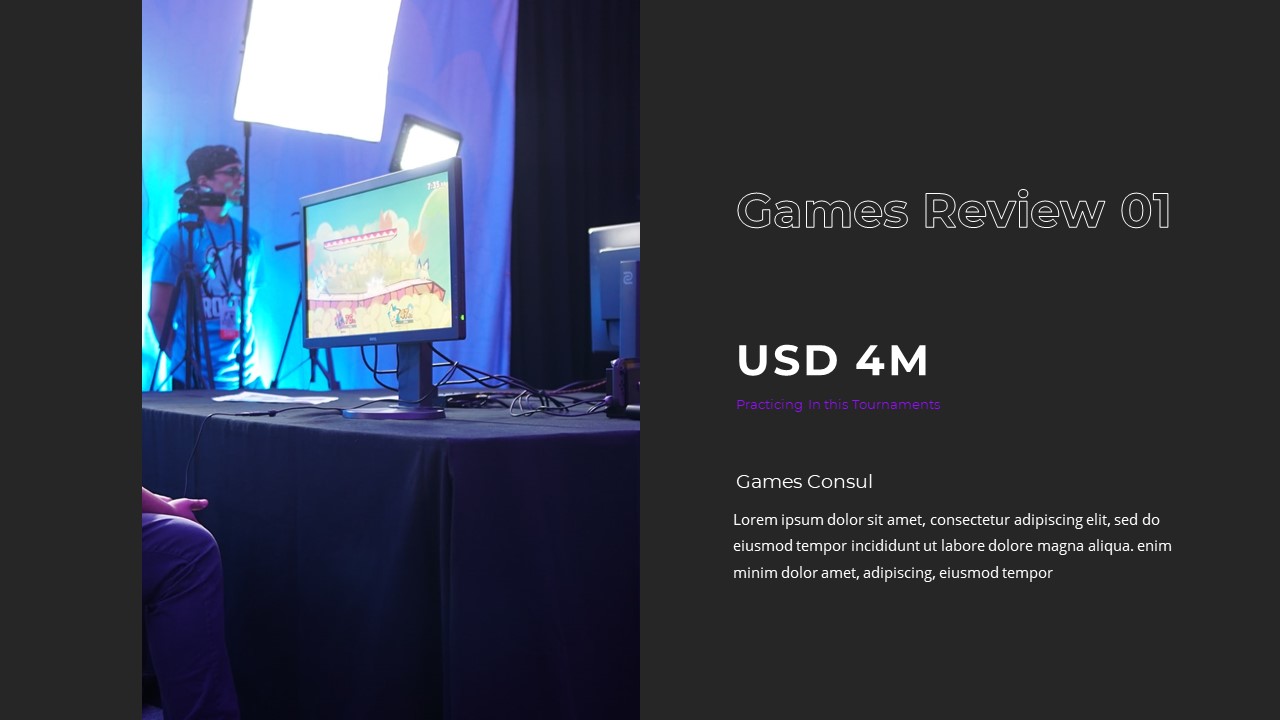 Gaming Half Google Slides Template, Presentation Templates | GraphicRiver