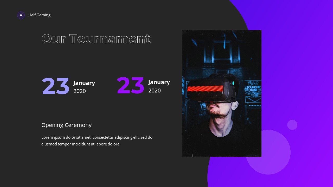 Gaming Half Google Slides Template, Presentation Templates | GraphicRiver