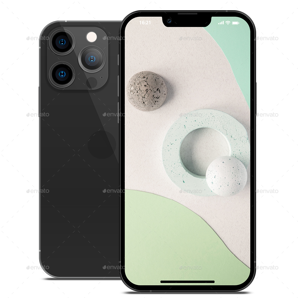 iPhone 13 Pro Fully Layered PSD Mockups in 4 Colors, Graphics ...