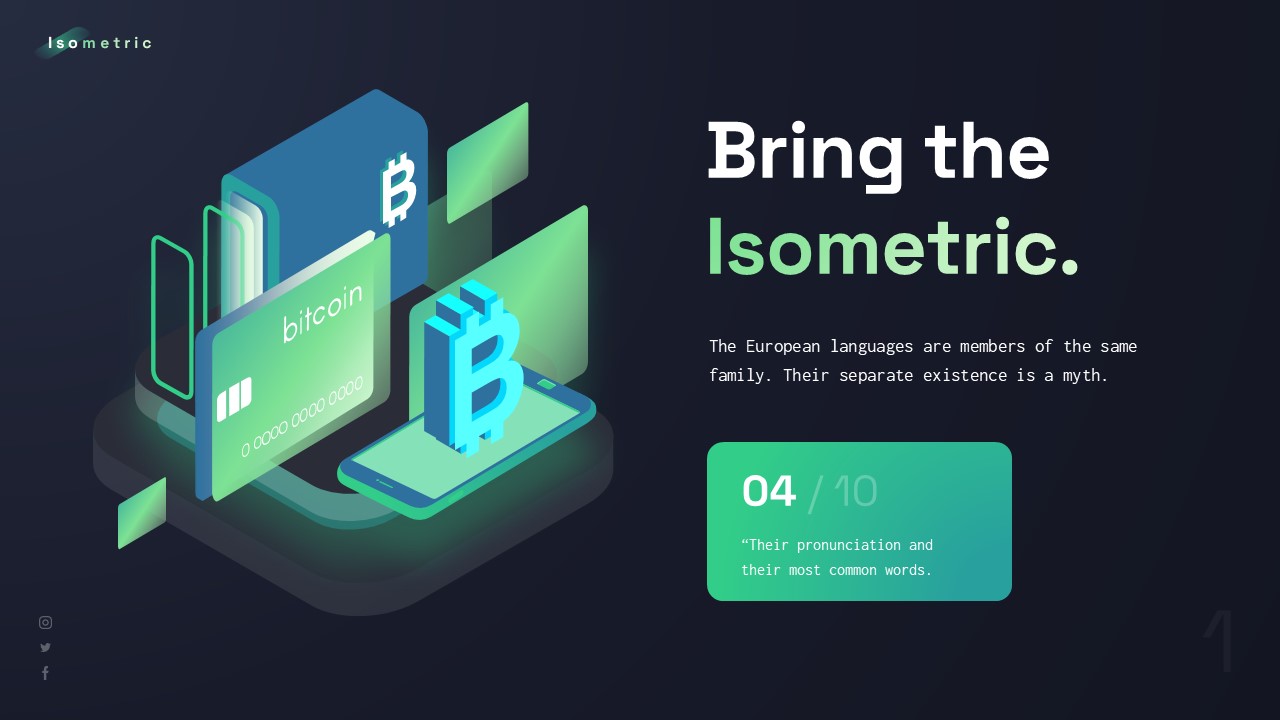Isometric Vector Asset Creative PowerPoint Template, Presentation Templates