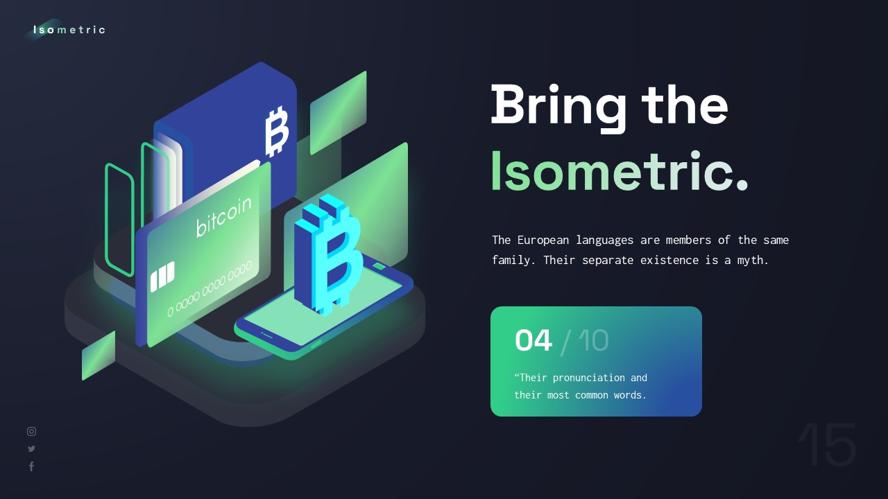 Isometric Vector Asset Creative PowerPoint Template, Presentation Templates