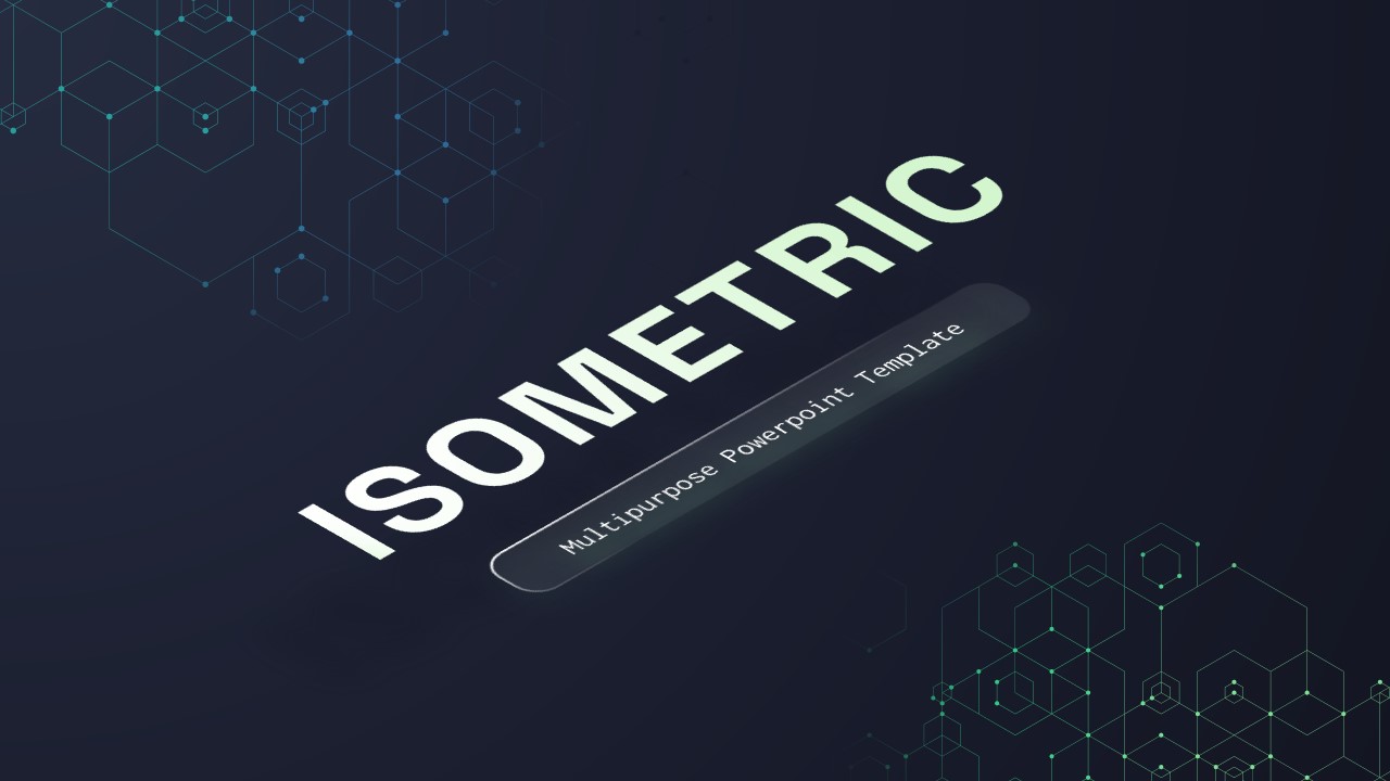 Isometric Vector Asset Creative PowerPoint Template, Presentation Templates