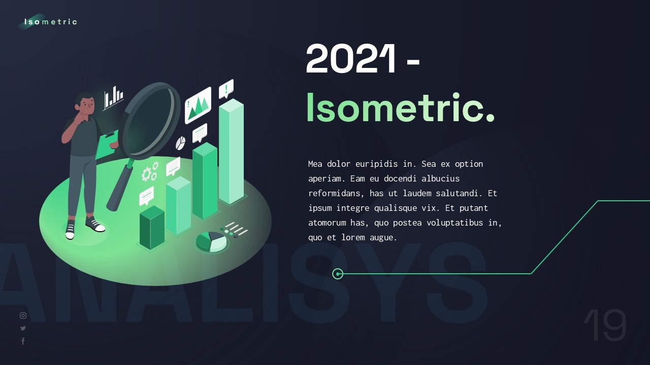 Isometric Vector Asset Creative PowerPoint Template, Presentation Templates