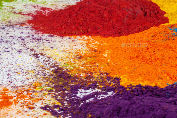 Colorful background made of Indian colorful dyes Stock Photo by ...