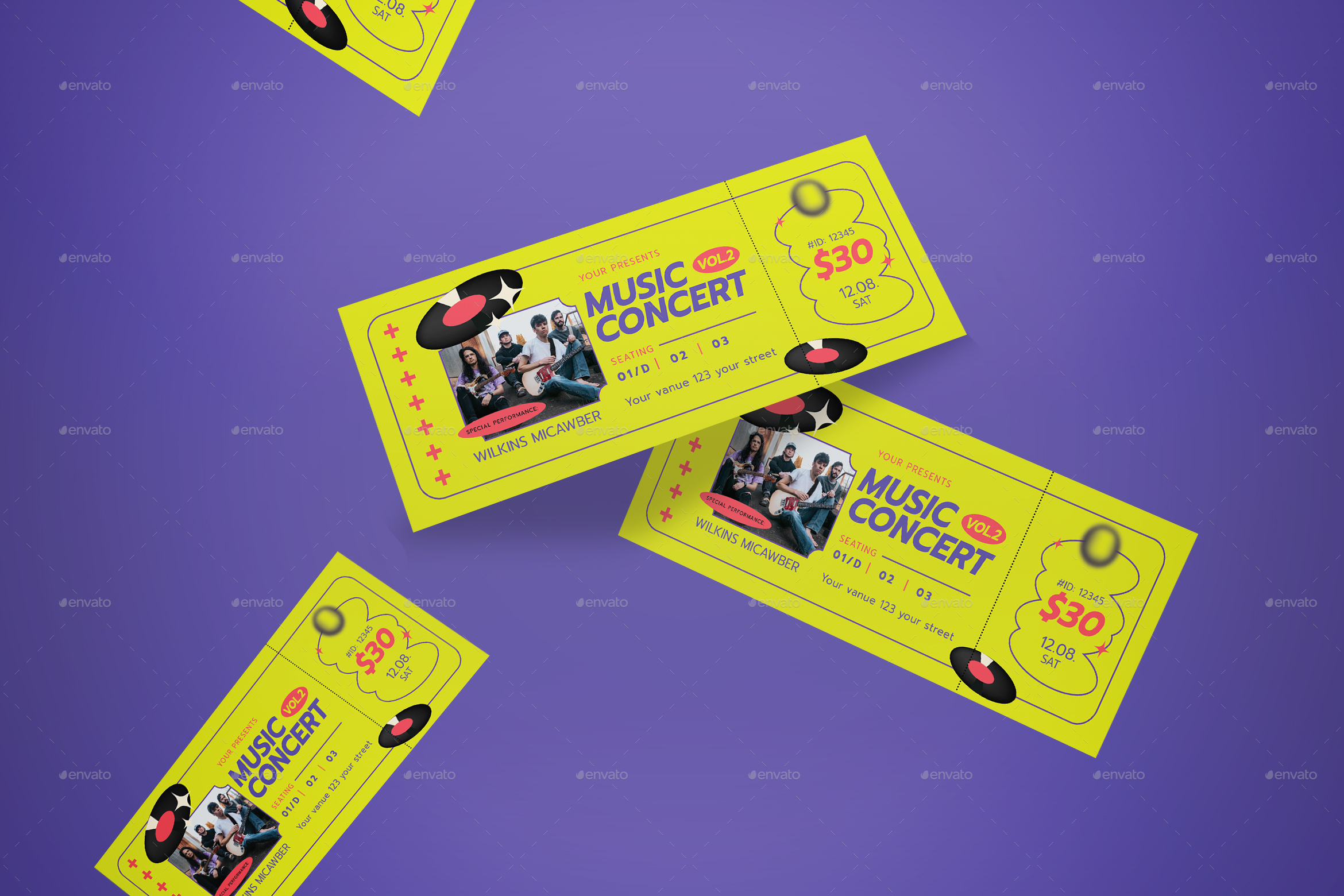 Ticket Event Music, Print Templates | GraphicRiver