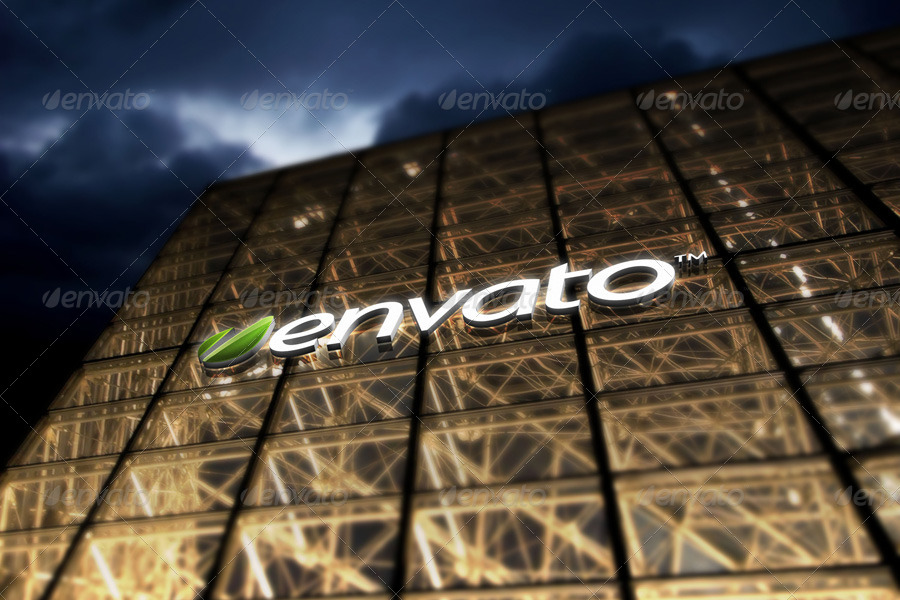 Realistic Building Logo Sign Mock-Up 2, Graphics | GraphicRiver