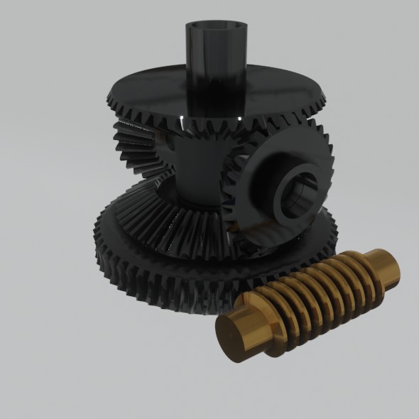 Worm differential Gear mechanism by amit1322 | 3DOcean