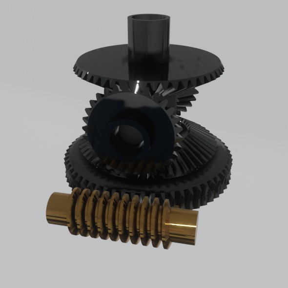 Worm differential Gear mechanism by amit1322 | 3DOcean