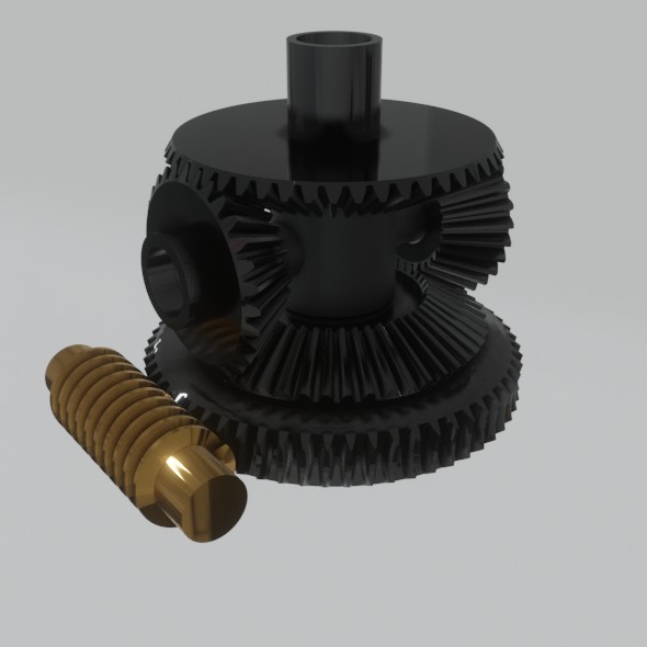 Worm differential Gear mechanism by amit1322 | 3DOcean