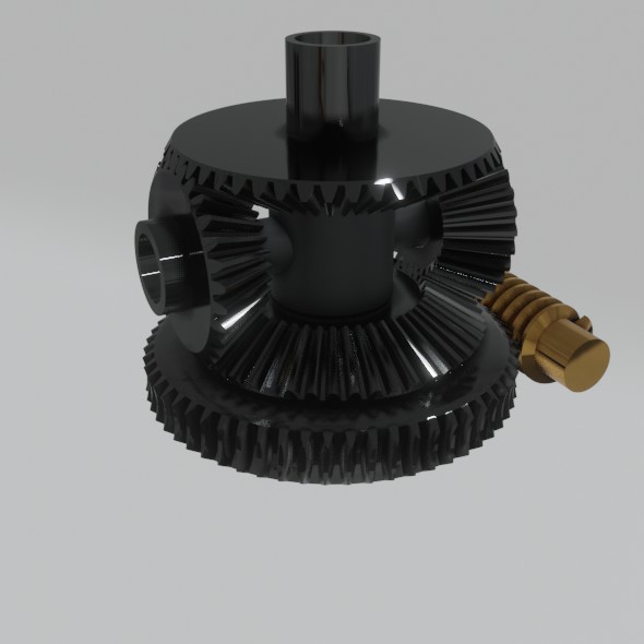 Worm differential Gear mechanism by amit1322 | 3DOcean