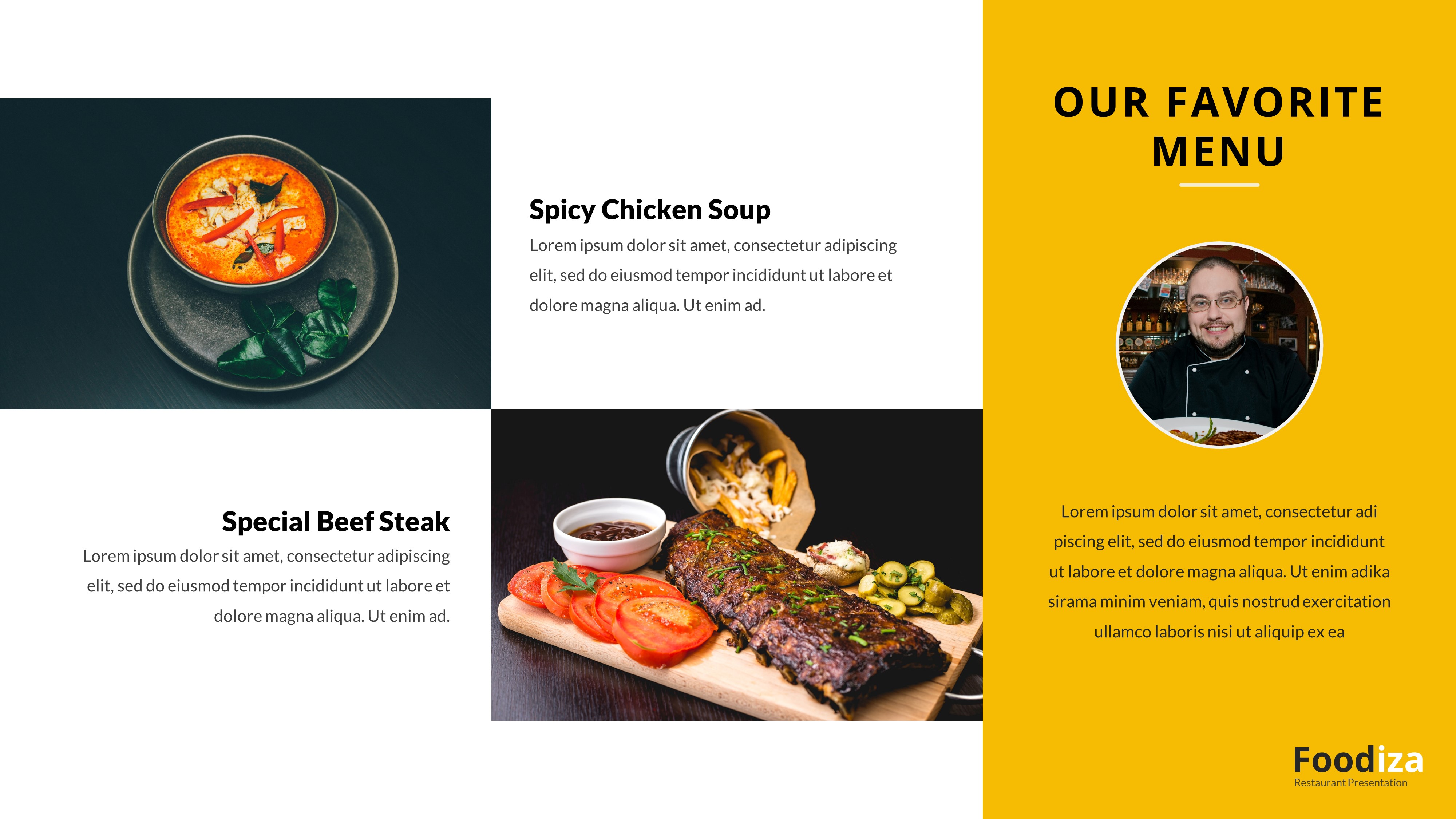 Foodiza – Food & Restaurant Google Slide Presentation Template ...