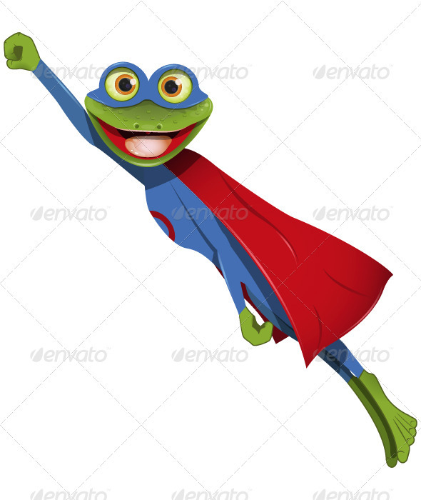 Frog superman by brux | GraphicRiver