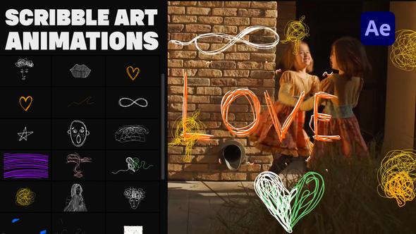 Scribble Art Animations | After Effects, After Effects Project Files