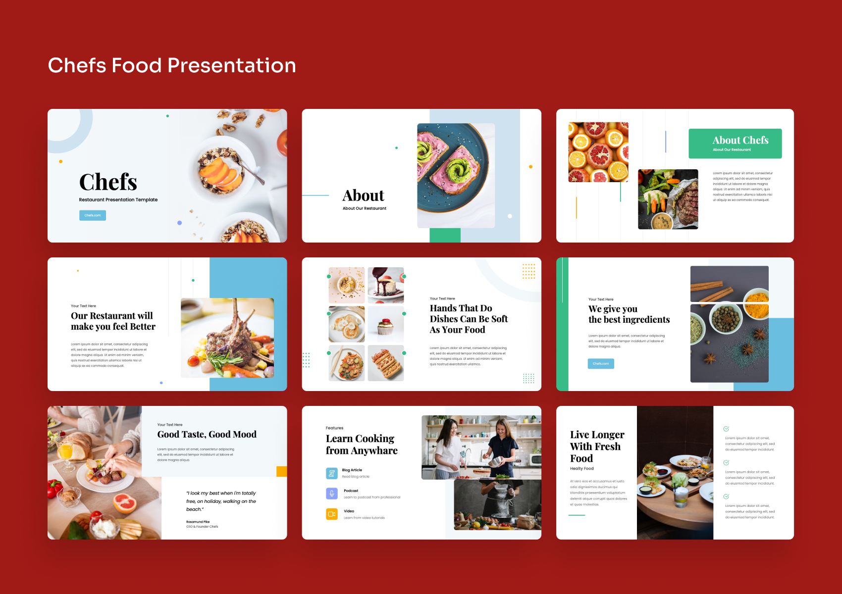 Chefs - Restaurant Google Slides Presentation, Presentation Templates