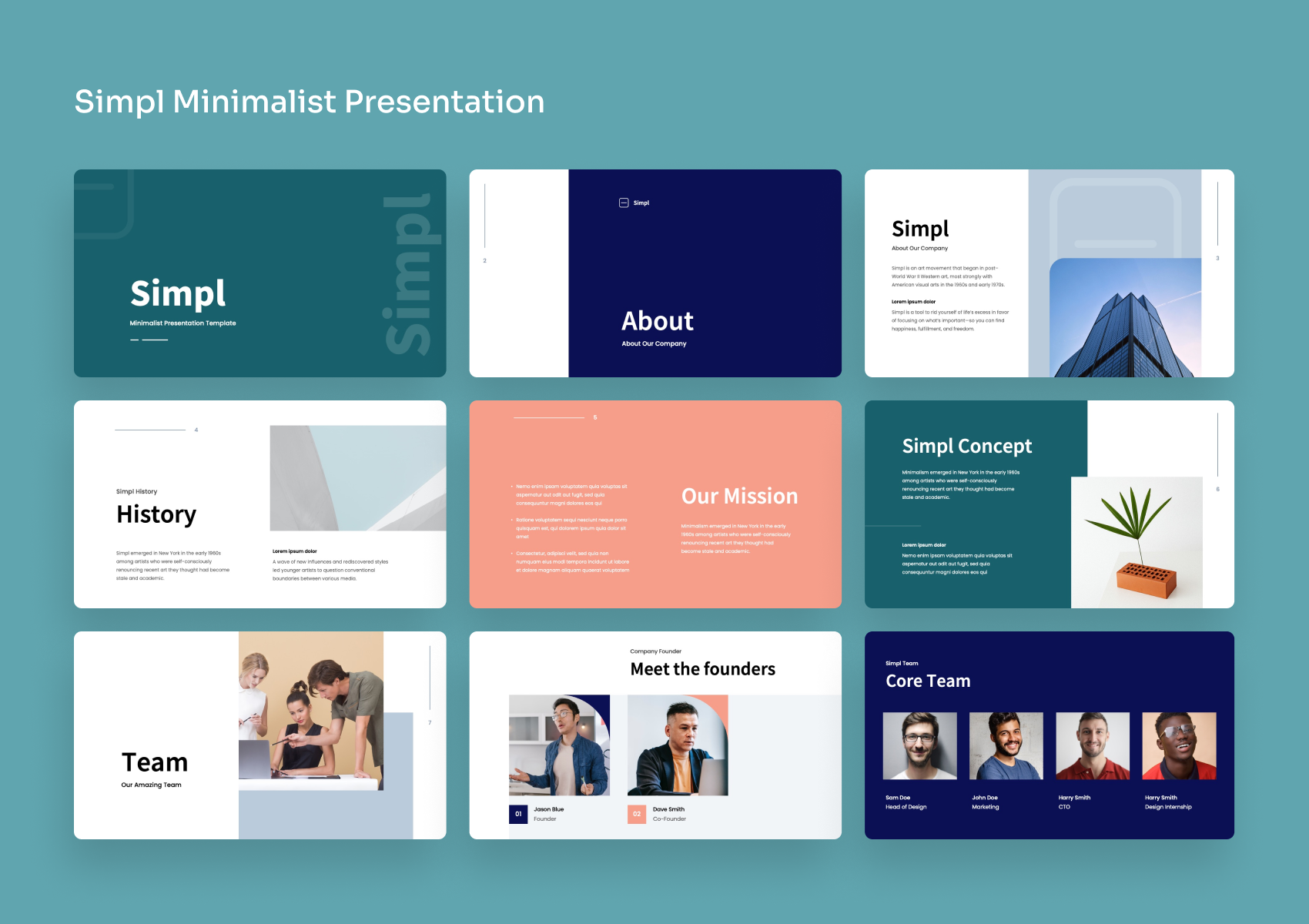 Simpl - Minimalist Google Slides Presentation, Presentation Templates