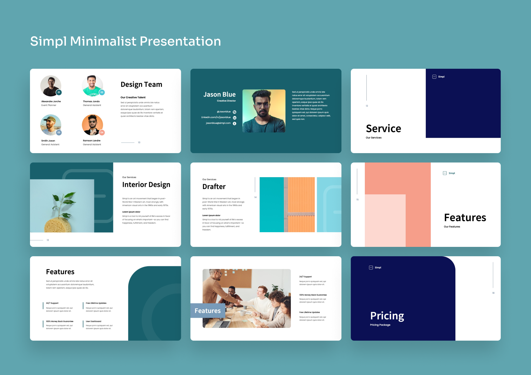 Simpl - Minimalist Google Slides Presentation, Presentation Templates