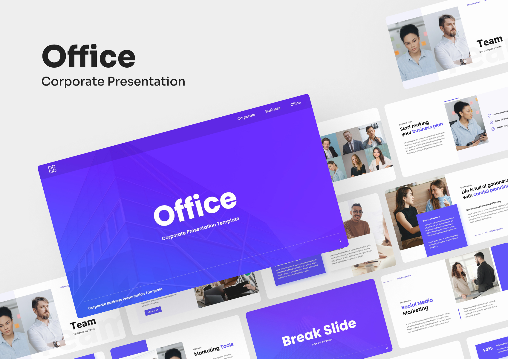 Office - Corporate PowerPoint Presentation, Presentation Templates