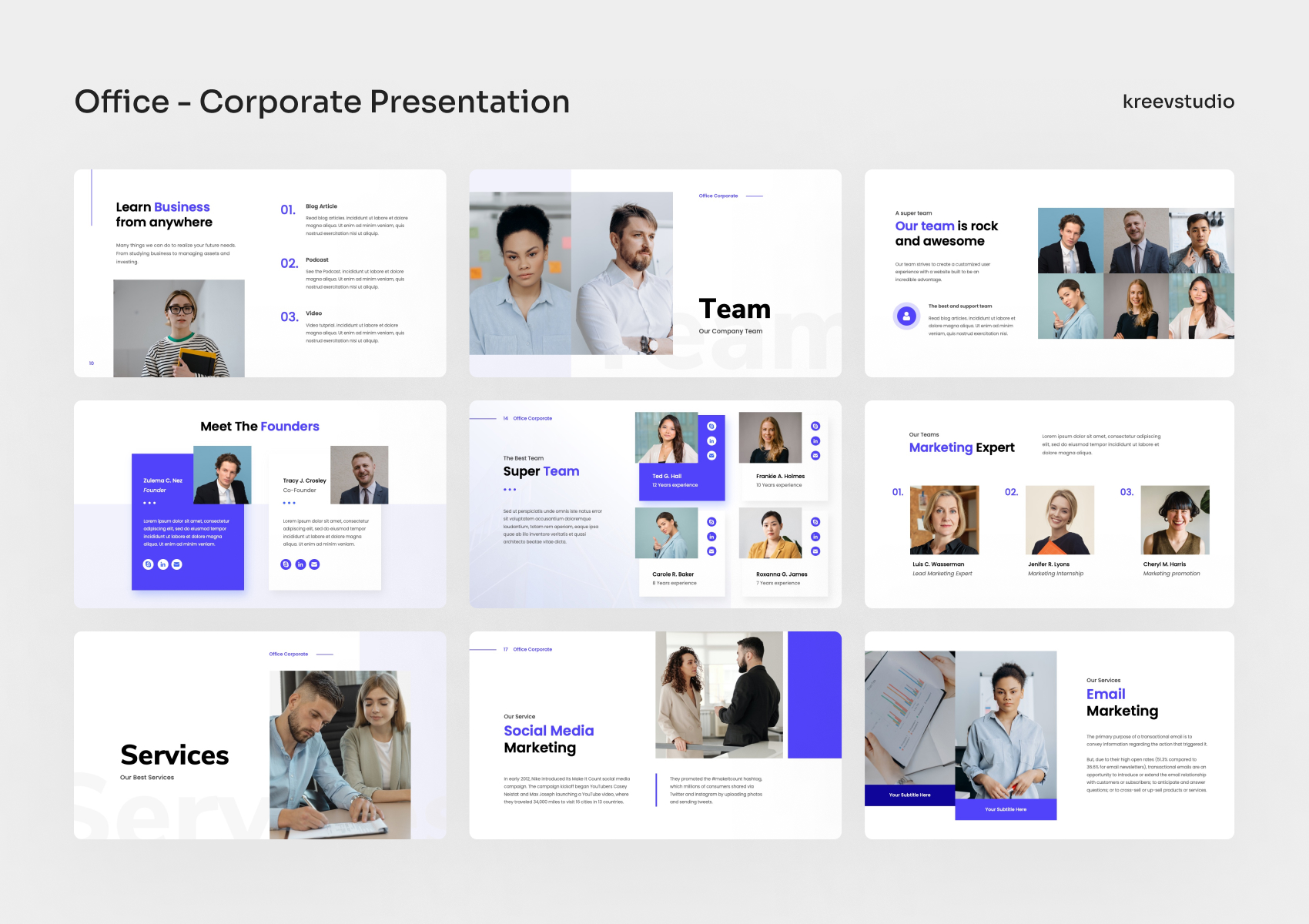 Office - Corporate PowerPoint Presentation, Presentation Templates