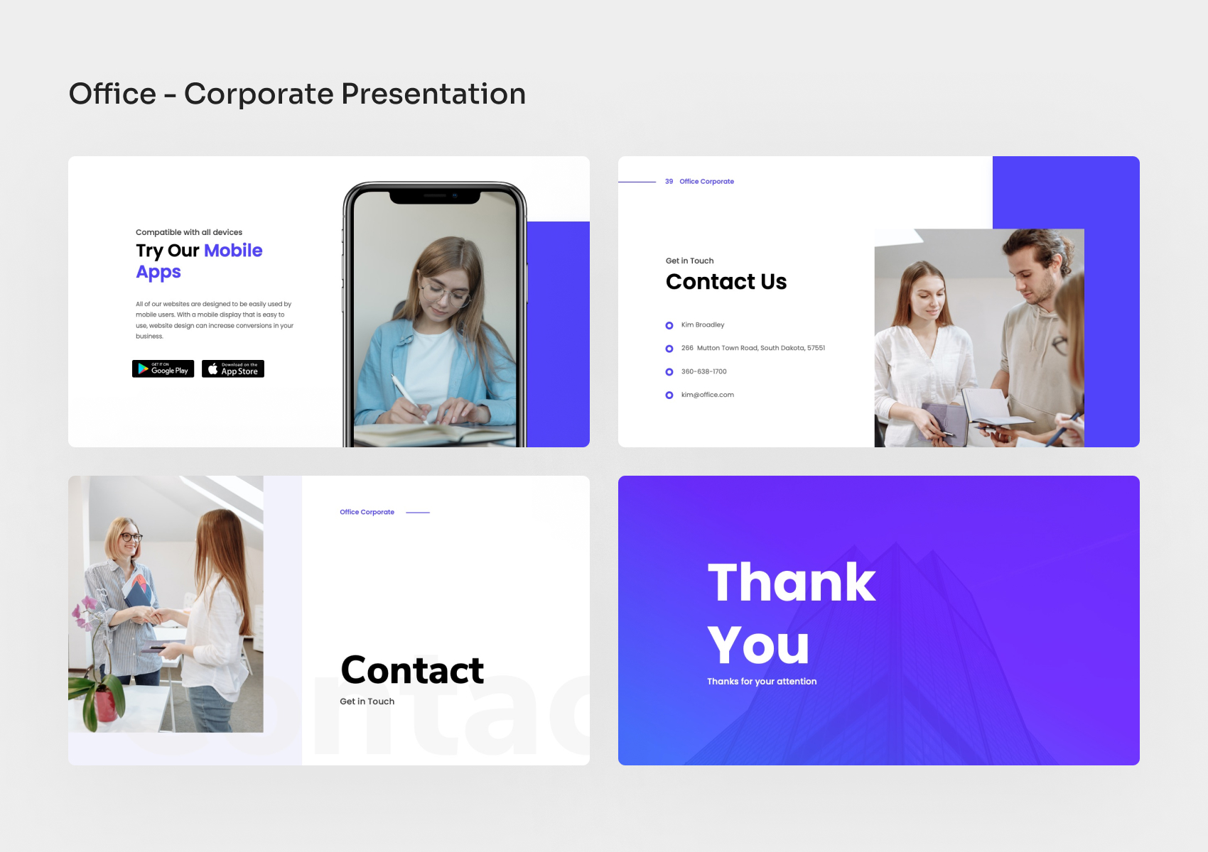 Office - Corporate PowerPoint Presentation, Presentation Templates