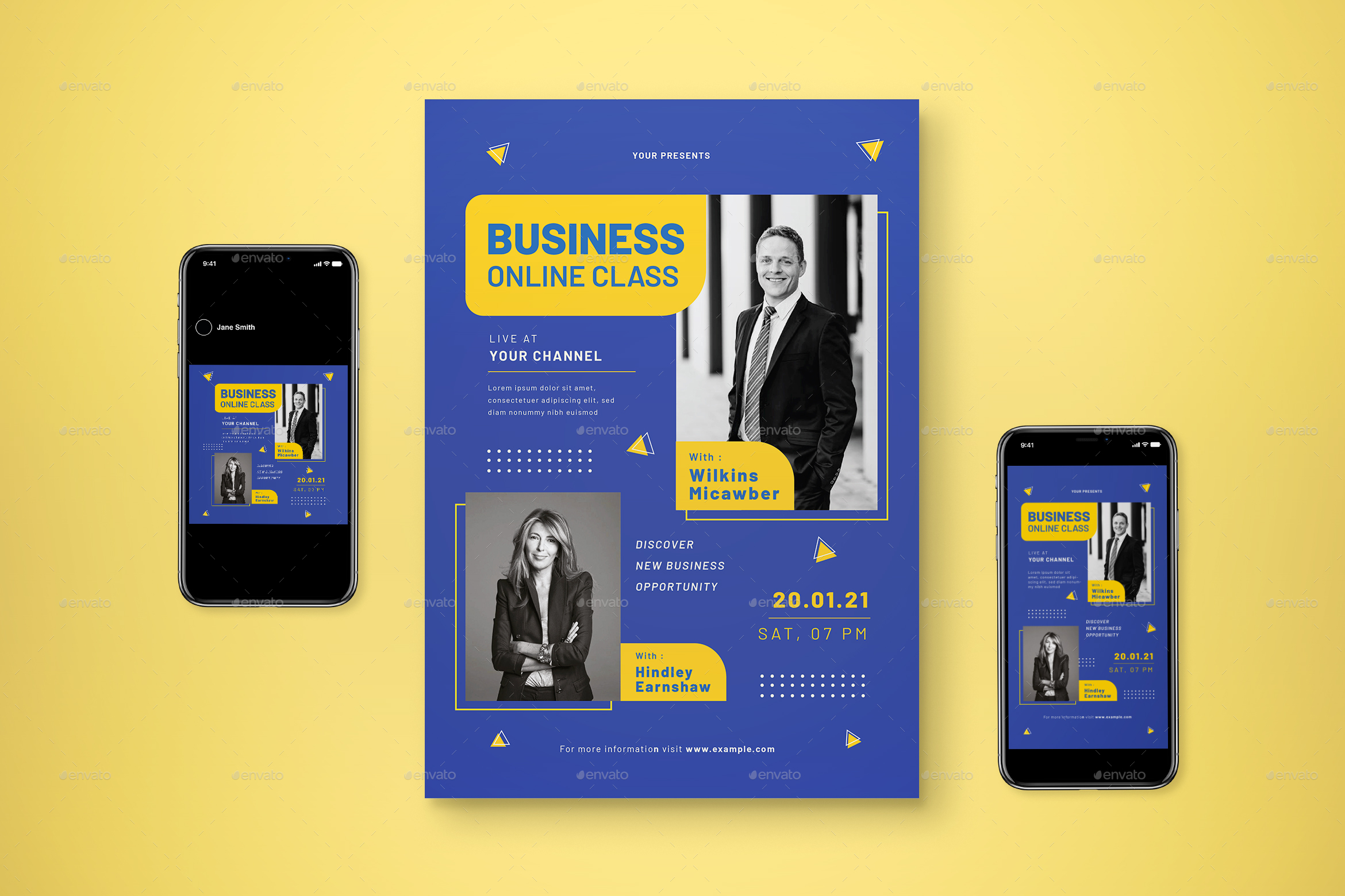 Online Business Class Flyer Set, Print Templates | GraphicRiver