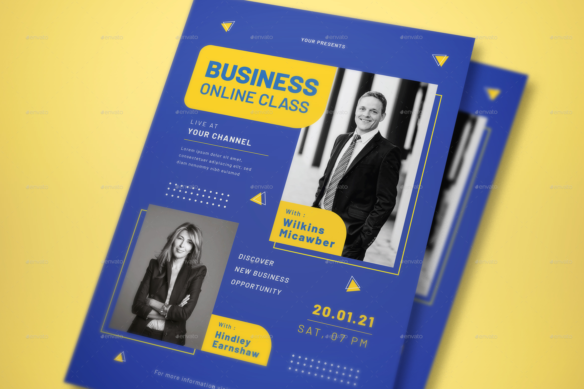 Online Business Class Flyer Set, Print Templates | GraphicRiver