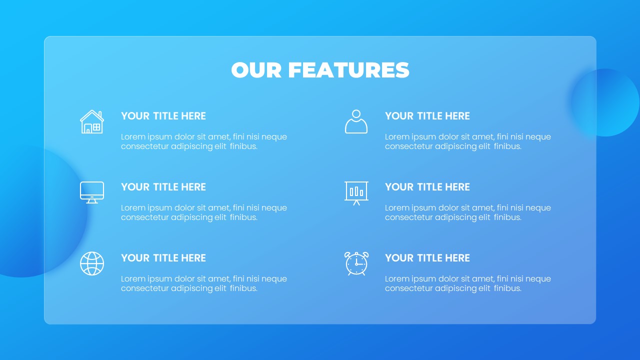 Glassmorphism PowerPoint Presentation Template, Presentation Templates