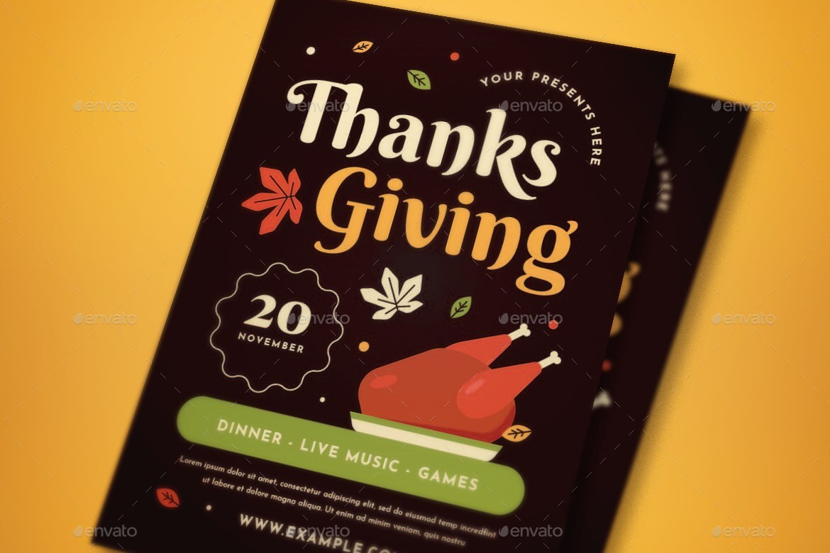 Thanksgiving Flyer Set, Print Templates | GraphicRiver