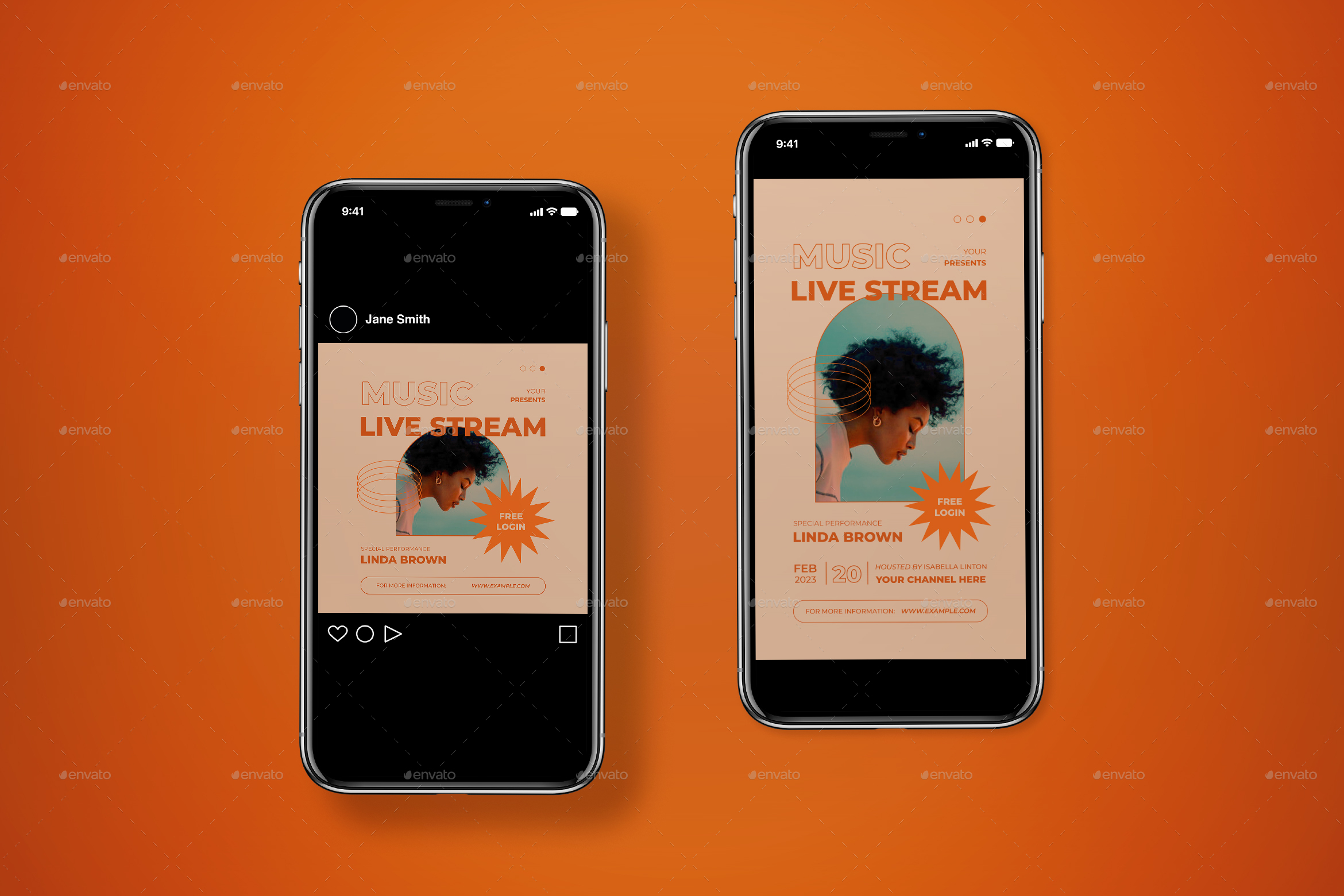 Live Stream Music Flyer Set, Print Templates | GraphicRiver