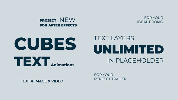 Cubes Text Animations, After Effects Project Files | VideoHive