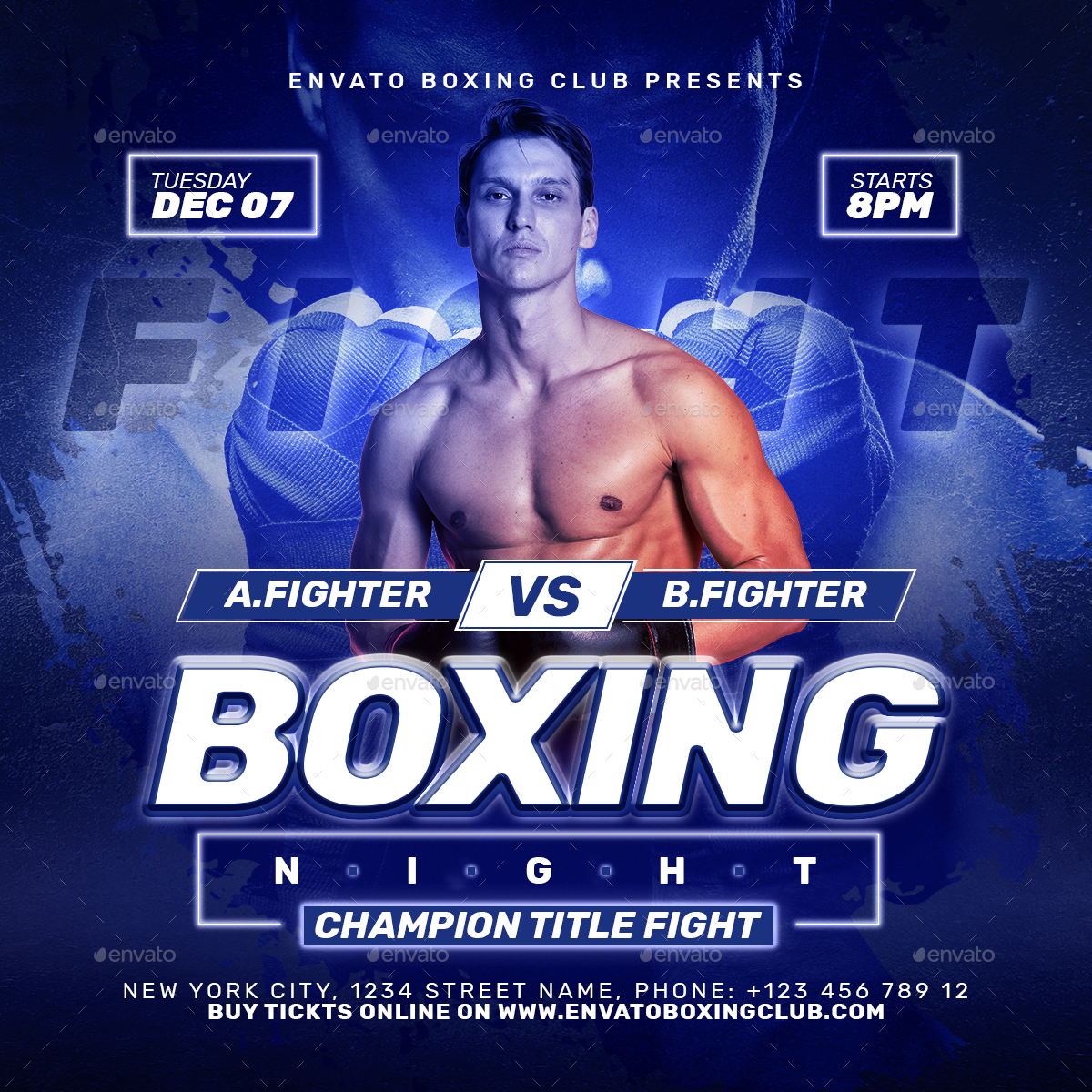 Boxing Flyer, Print Templates | GraphicRiver