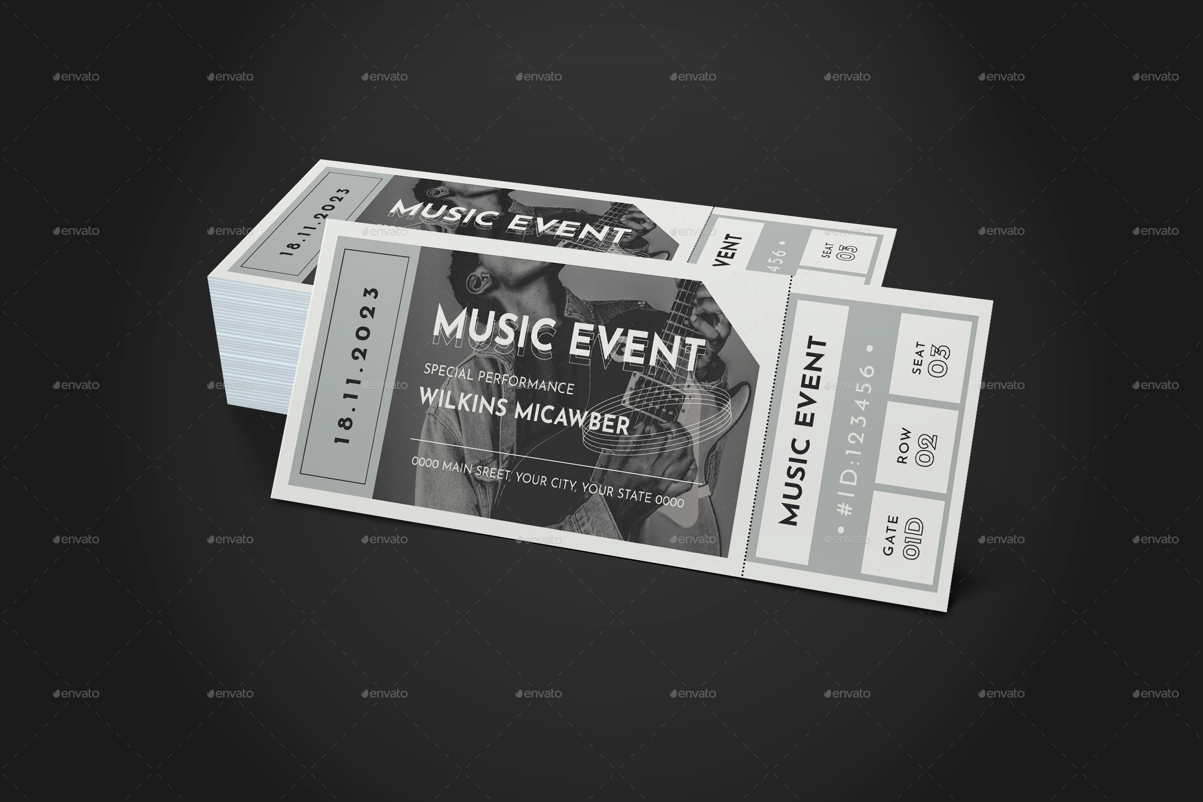 Ticket Event Music, Print Templates | GraphicRiver