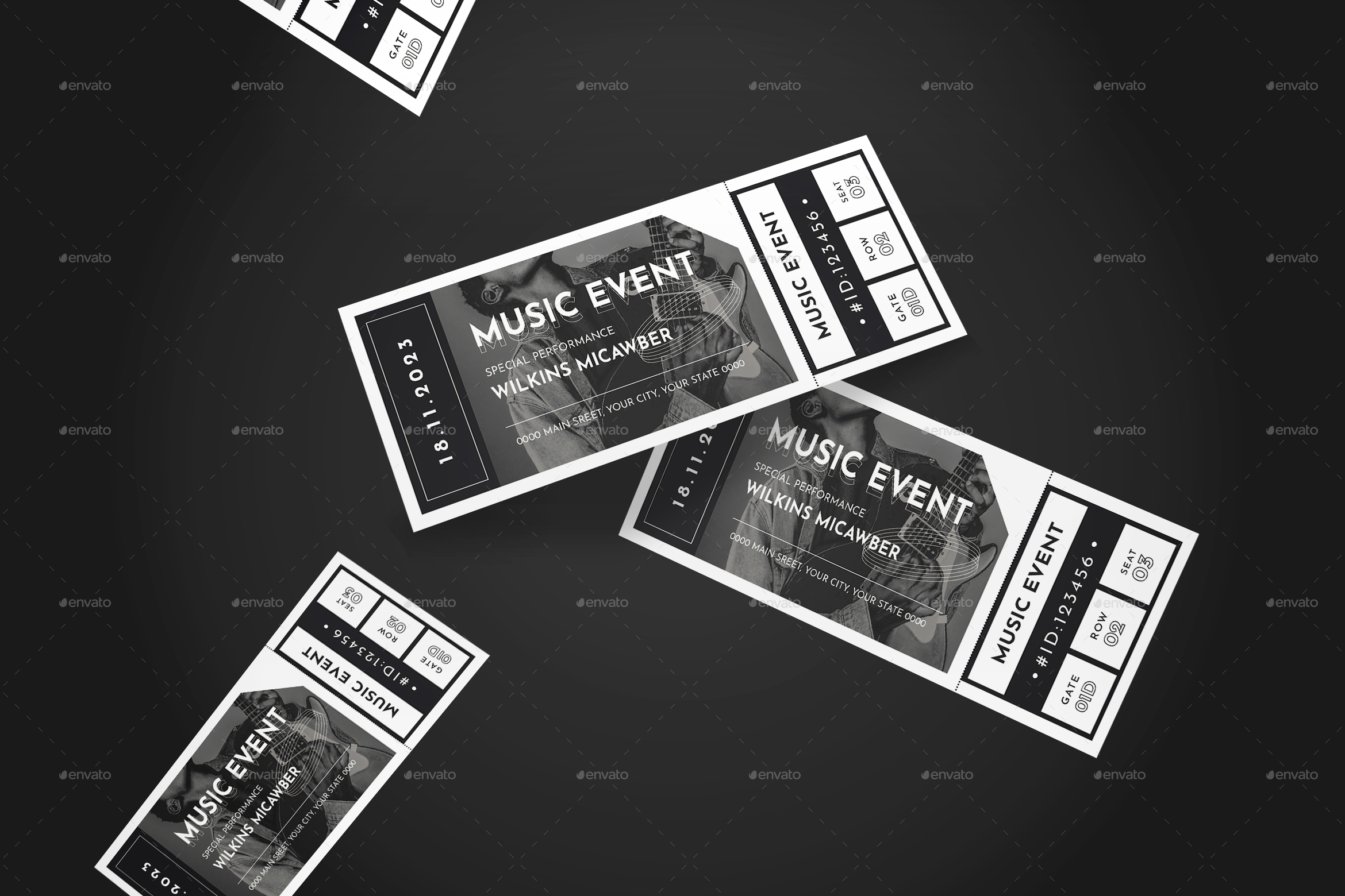 Ticket Event Music, Print Templates | GraphicRiver