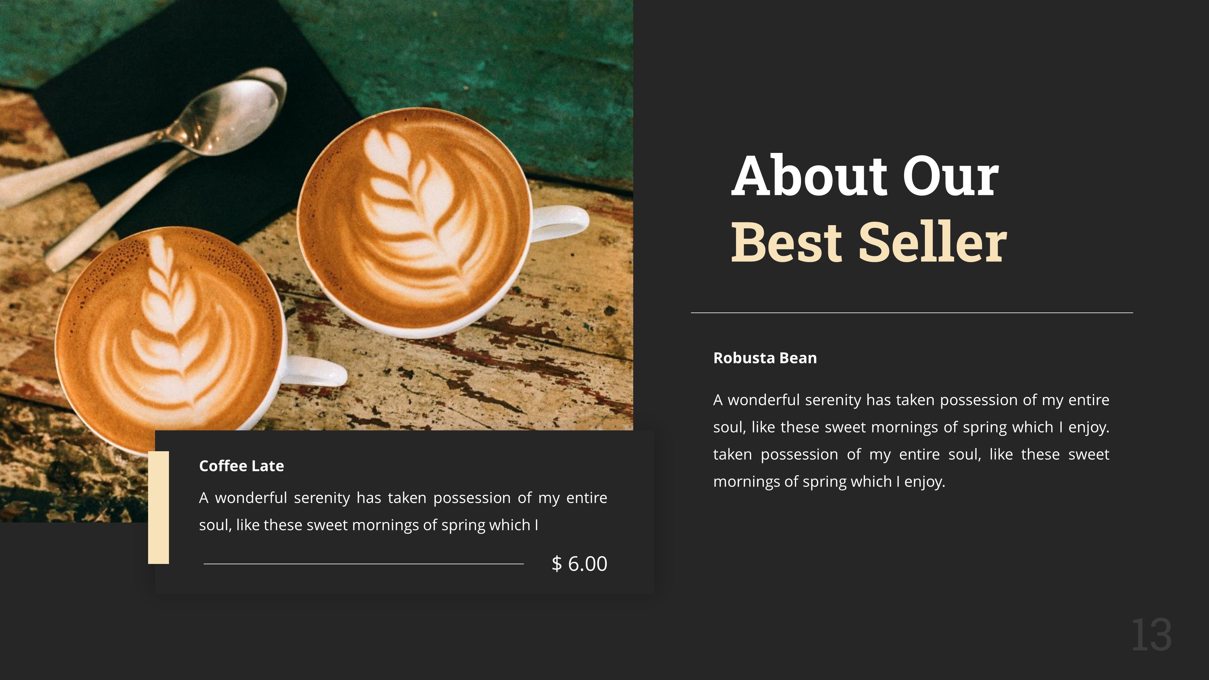 Coffee Shop Google Slide Template Presentation, Presentation Templates