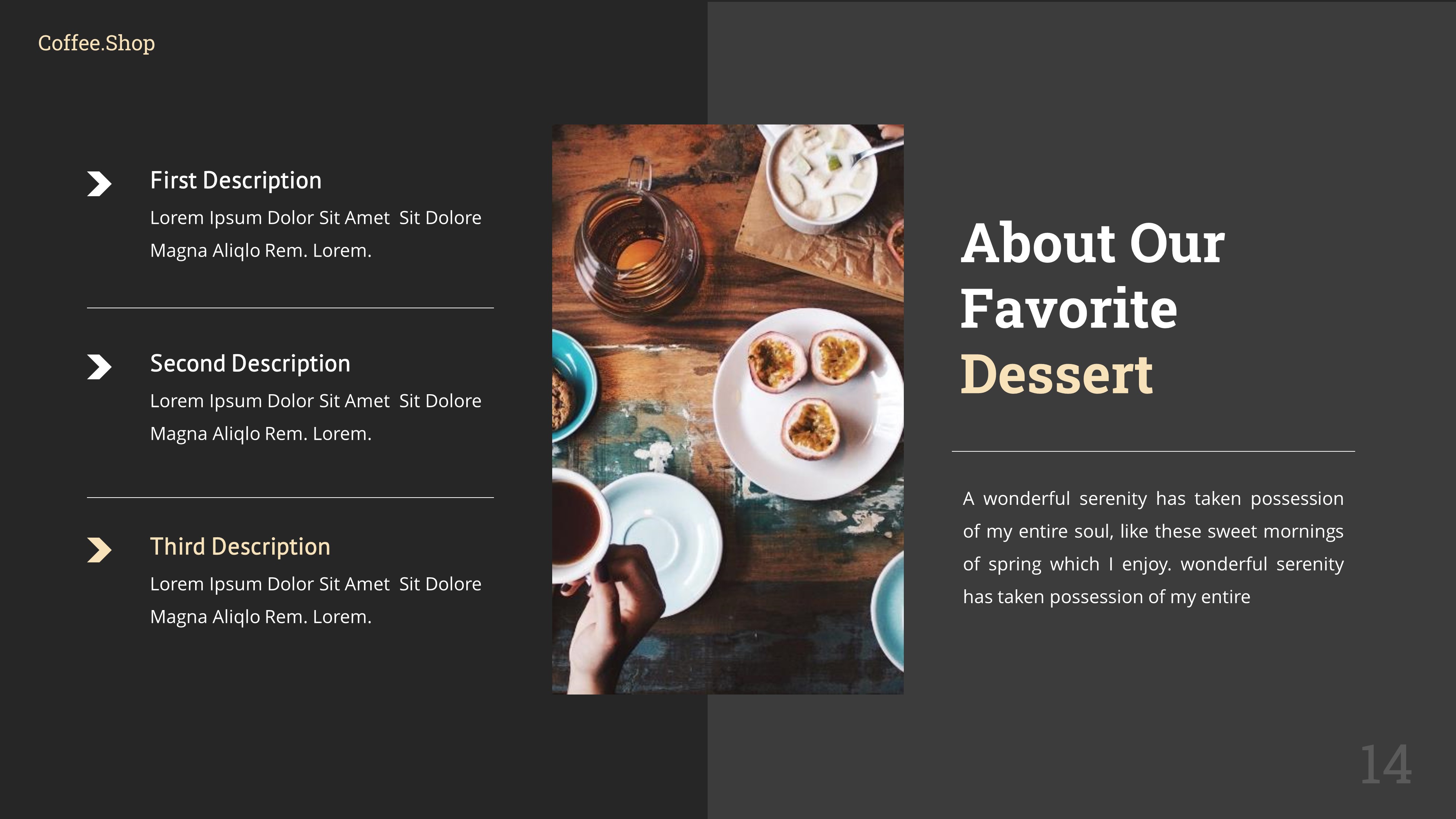 Coffee Shop Google Slide Template Presentation, Presentation Templates
