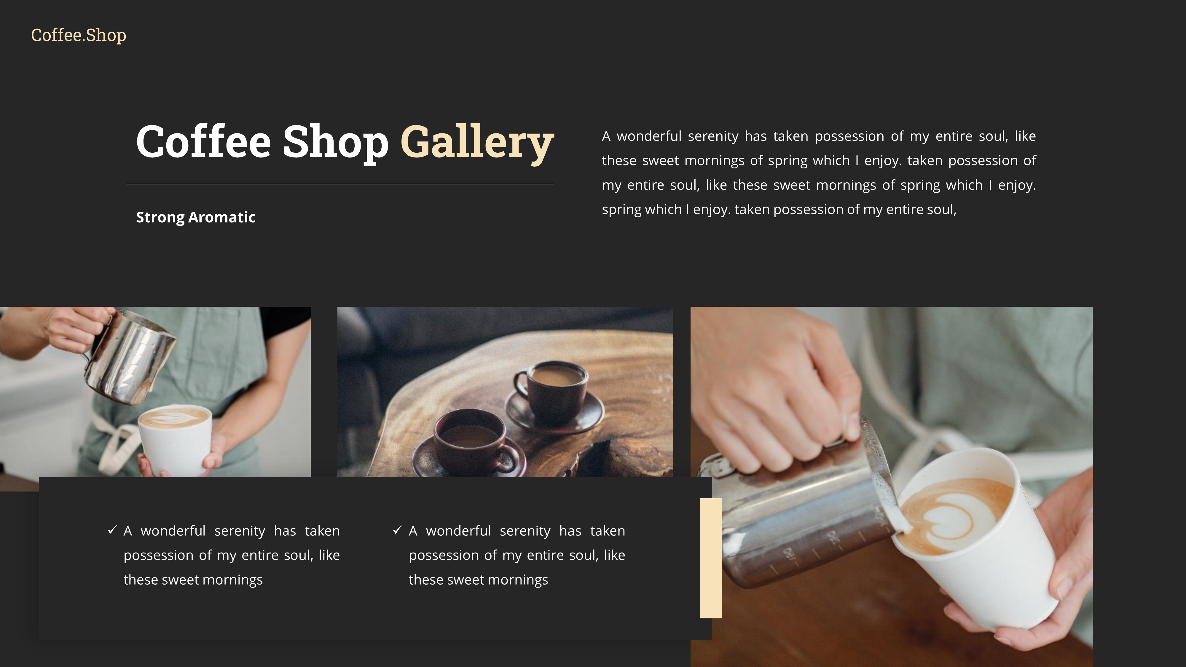Coffee Shop Google Slide Template Presentation, Presentation Templates
