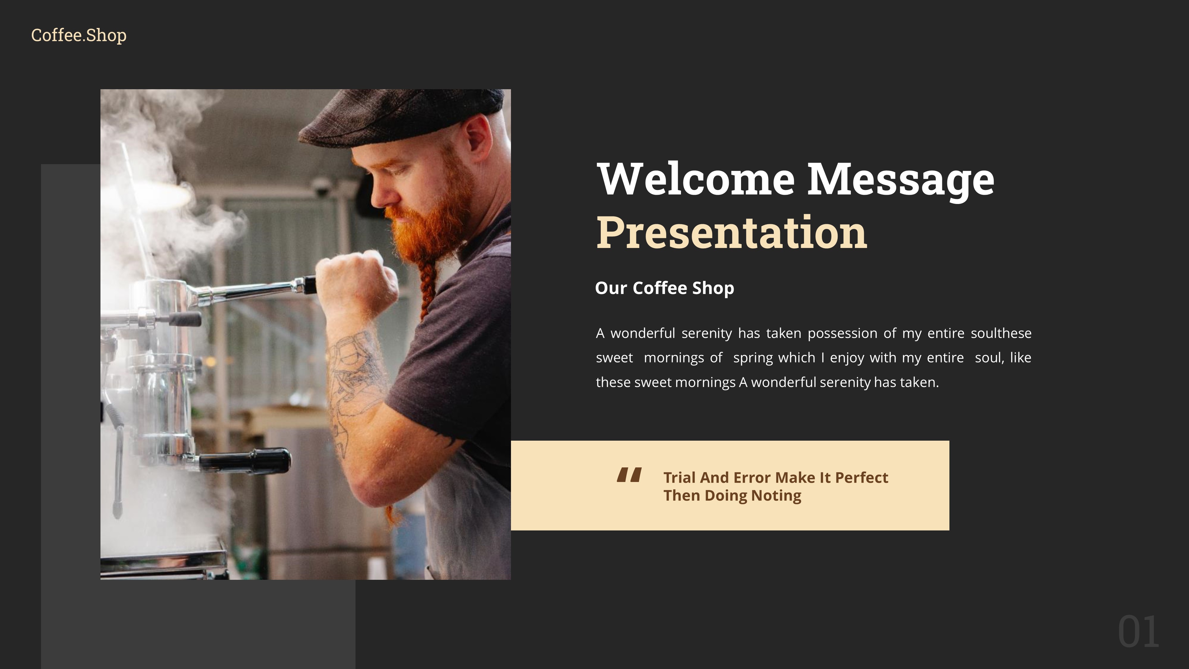 Coffee Shop Google Slide Template Presentation, Presentation Templates