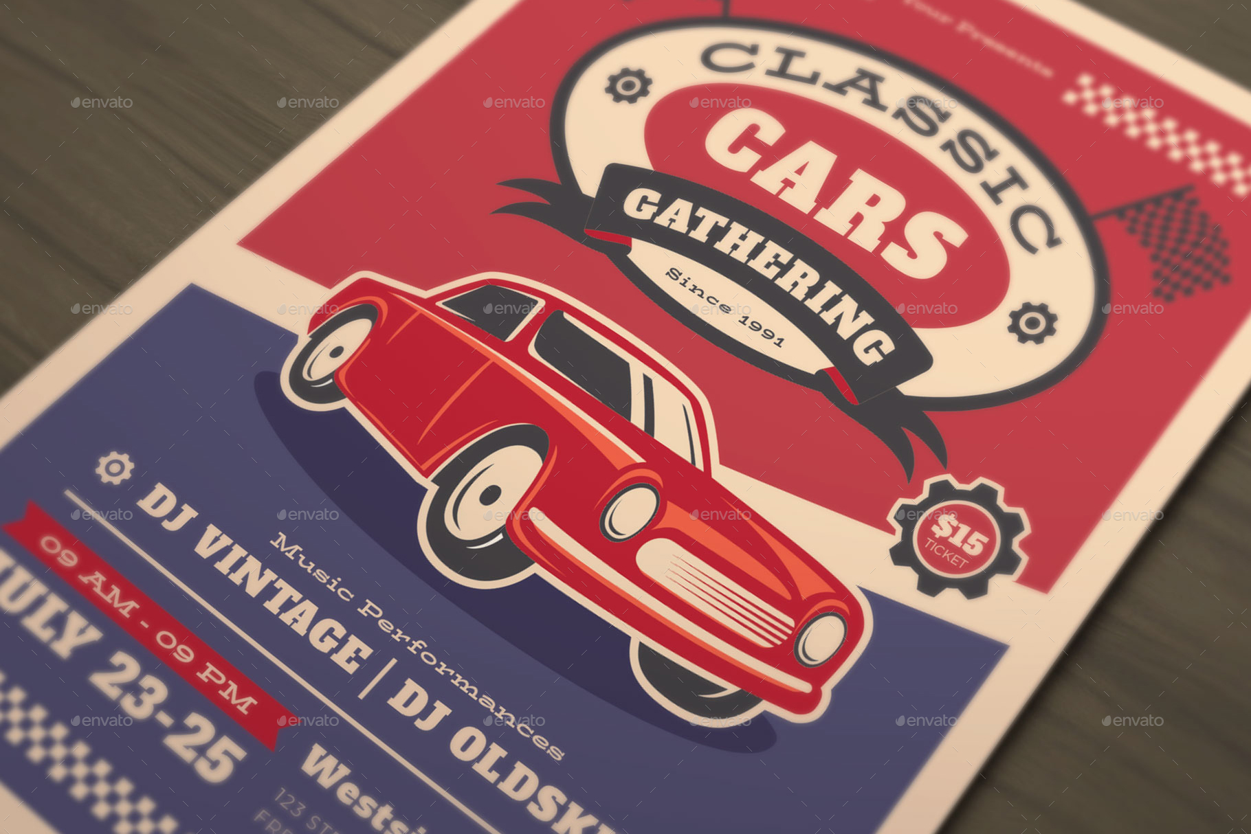 Classic Car Gathering Template, Print Templates | GraphicRiver