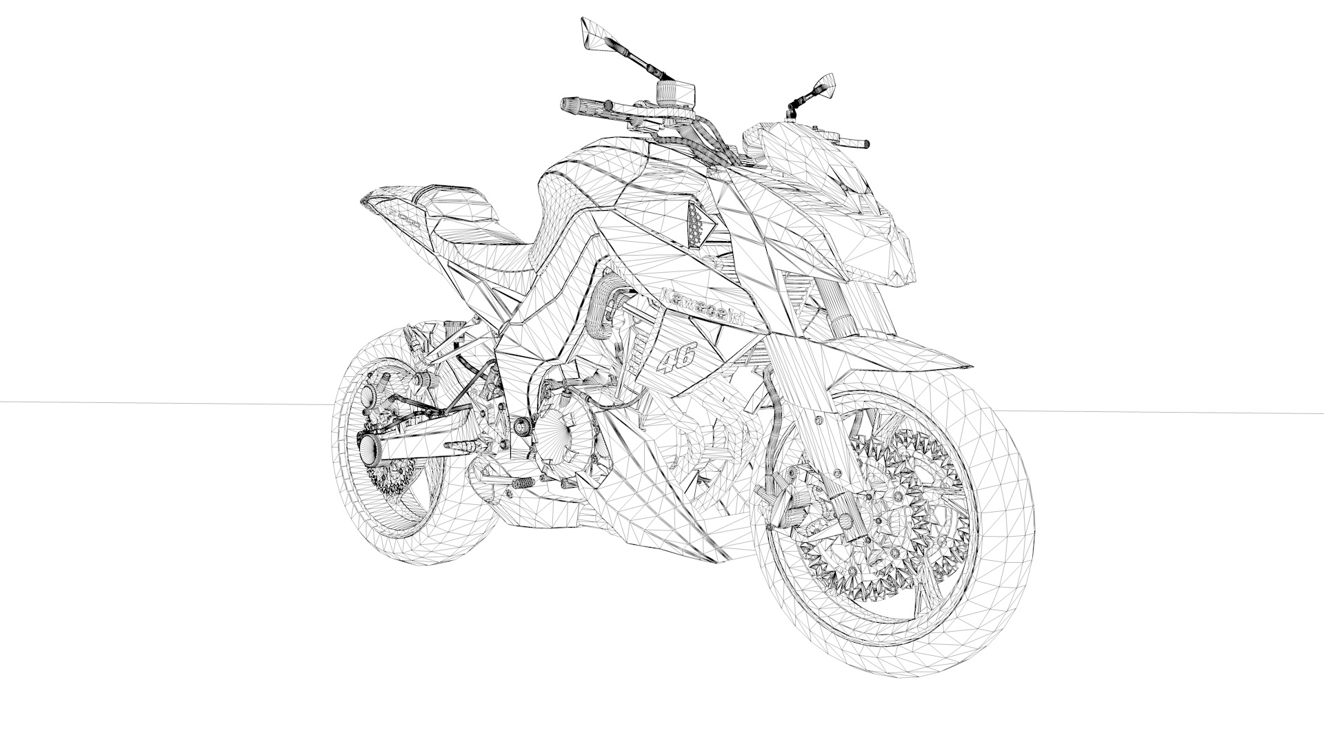 Kawasaki Z1000 by EA09studio | 3DOcean