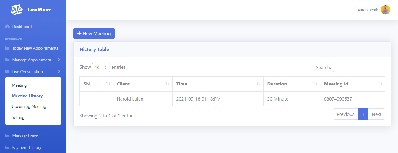 LawMent - SaaS Based Multi Lawyer Appointment System by websolutionus