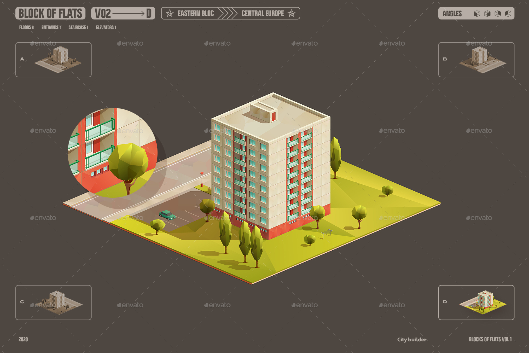 Block of Flats vol 1, Vectors | GraphicRiver