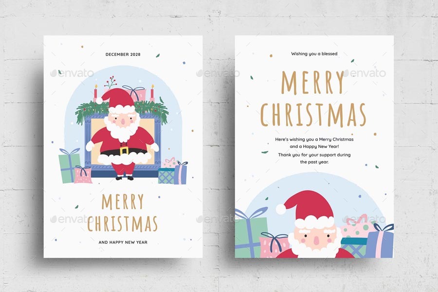 Christmas Flyer Santa Illustration, Print Templates | GraphicRiver