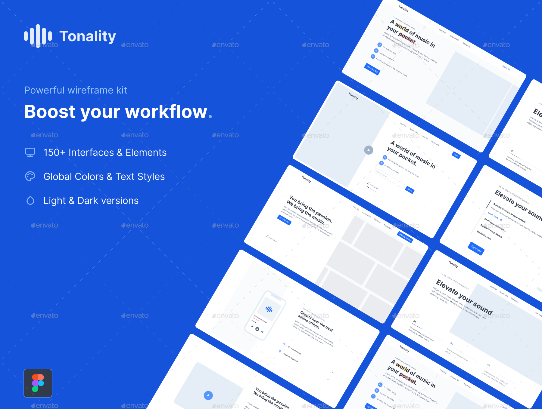 Tonality Wireframe Kit, Web Elements | GraphicRiver