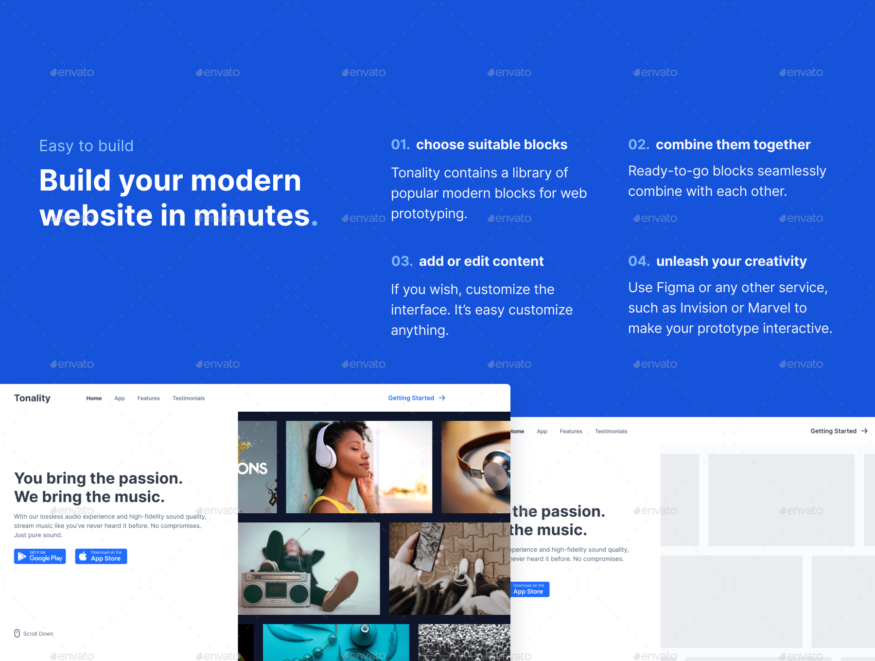Tonality Wireframe Kit, Web Elements | GraphicRiver